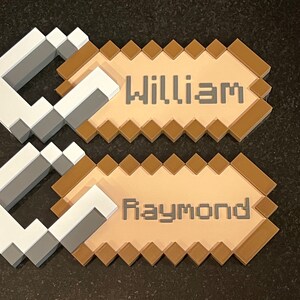 Minecraft Name Tag Personalized Custom Name Plate, Personalized Desk ...