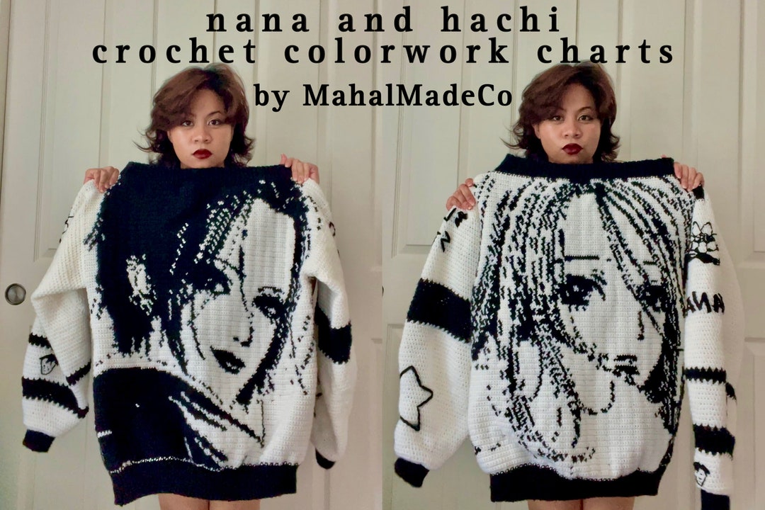 Nana and Hachi Anime Manga Crochet Colorwork Charts Pattern Bundle by ...