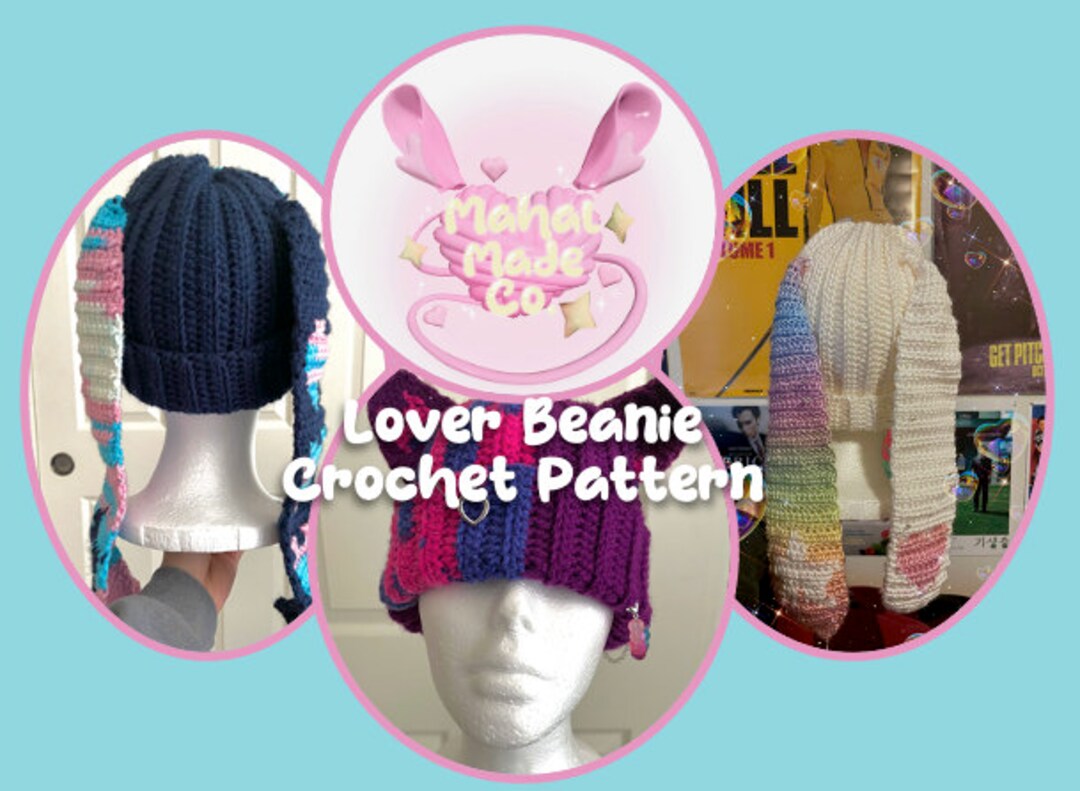Lover Beanie CROCHET PATTERN by Mahalmadeco (not a Finished Physical ...