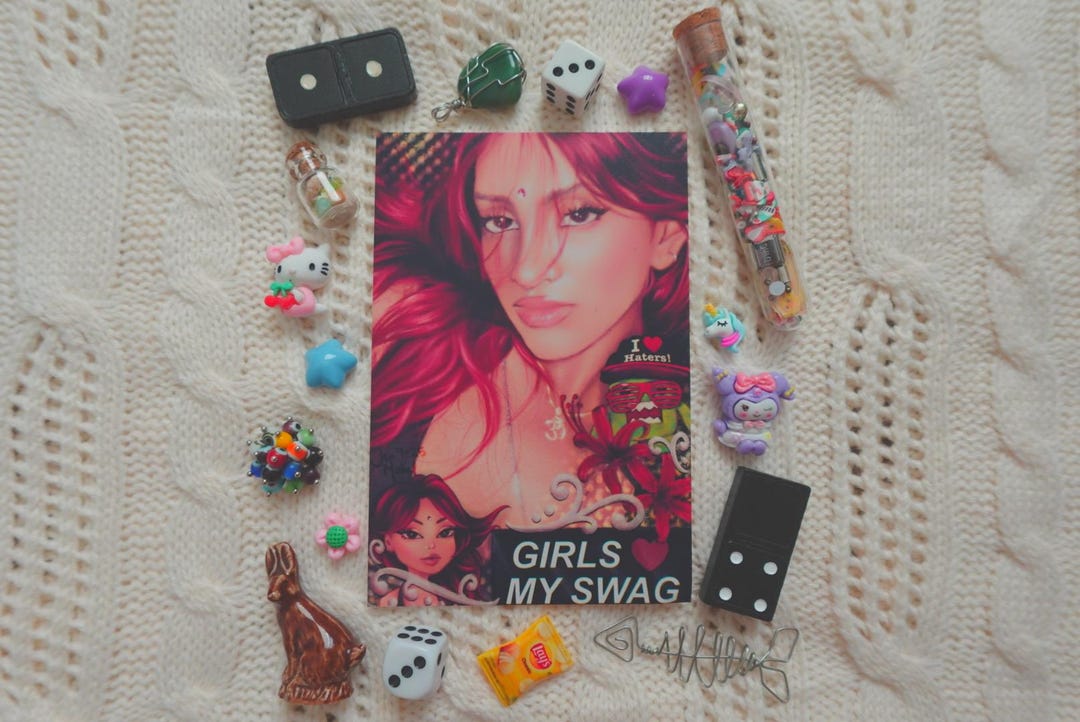 Swag Lara Fan Art 4 In. X 6 In. Mini Portrait Study and Trinket Border ...