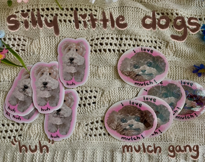 Mulch Dog Sticker Sheet Cute Meme Stickers 3 - Etsy
