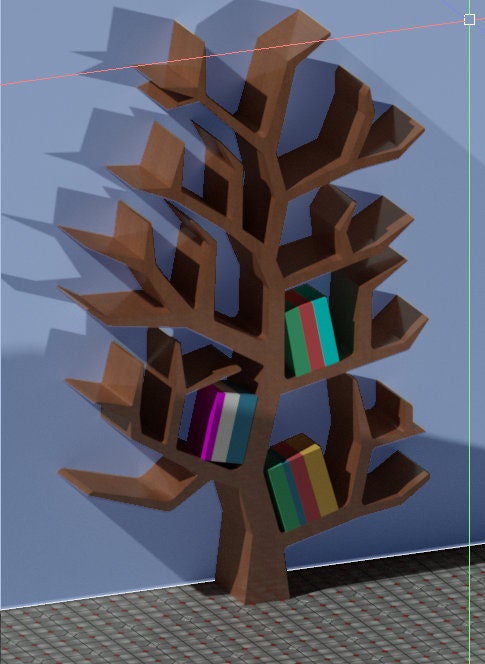 Tree Book Shelf, Book Shelf, Books Holder Tree Drawings With Details - Etsy