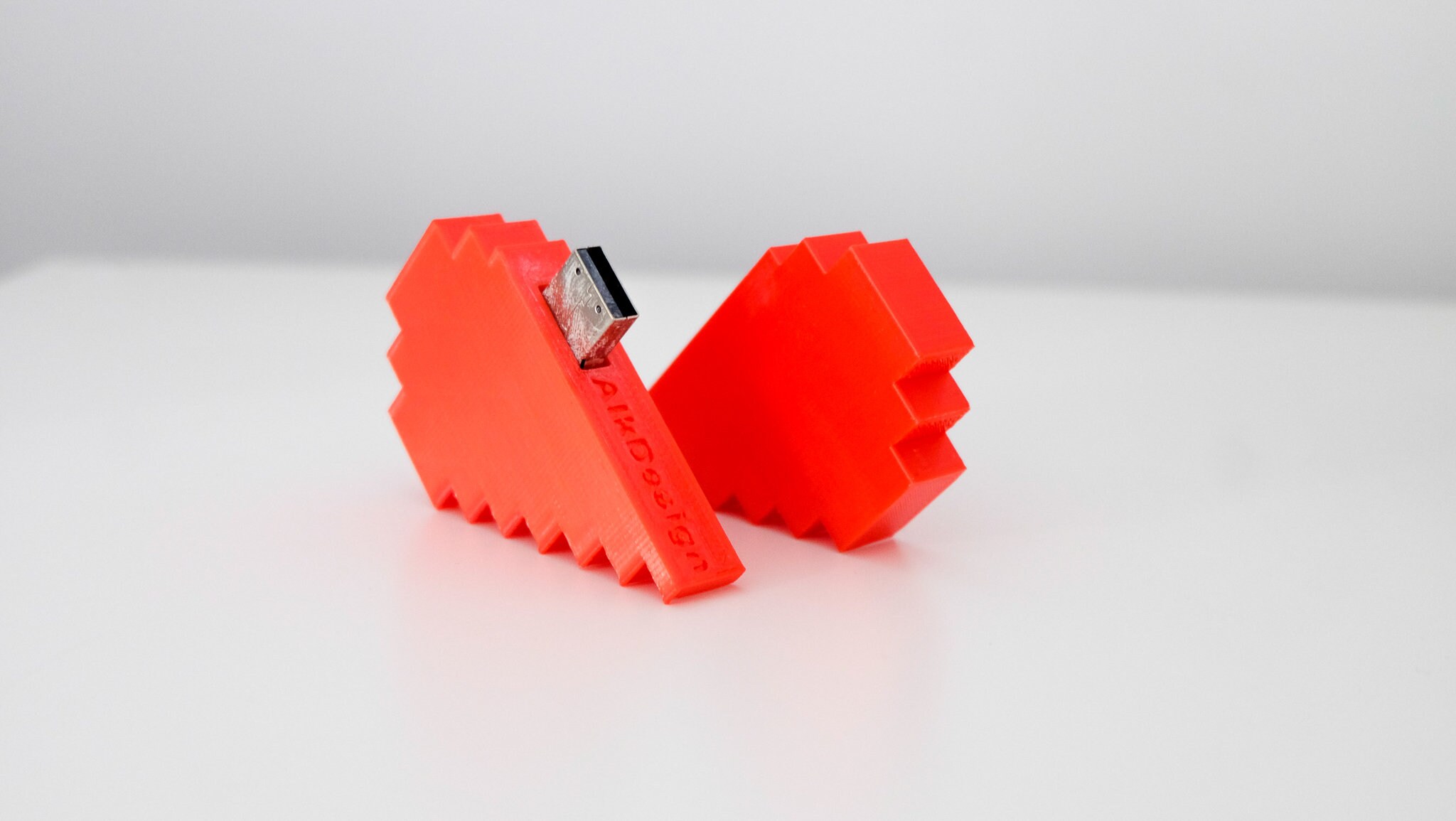 8-bit Heart USB Retro Heart Usb Flash Drive 64 Gb Digital - Etsy