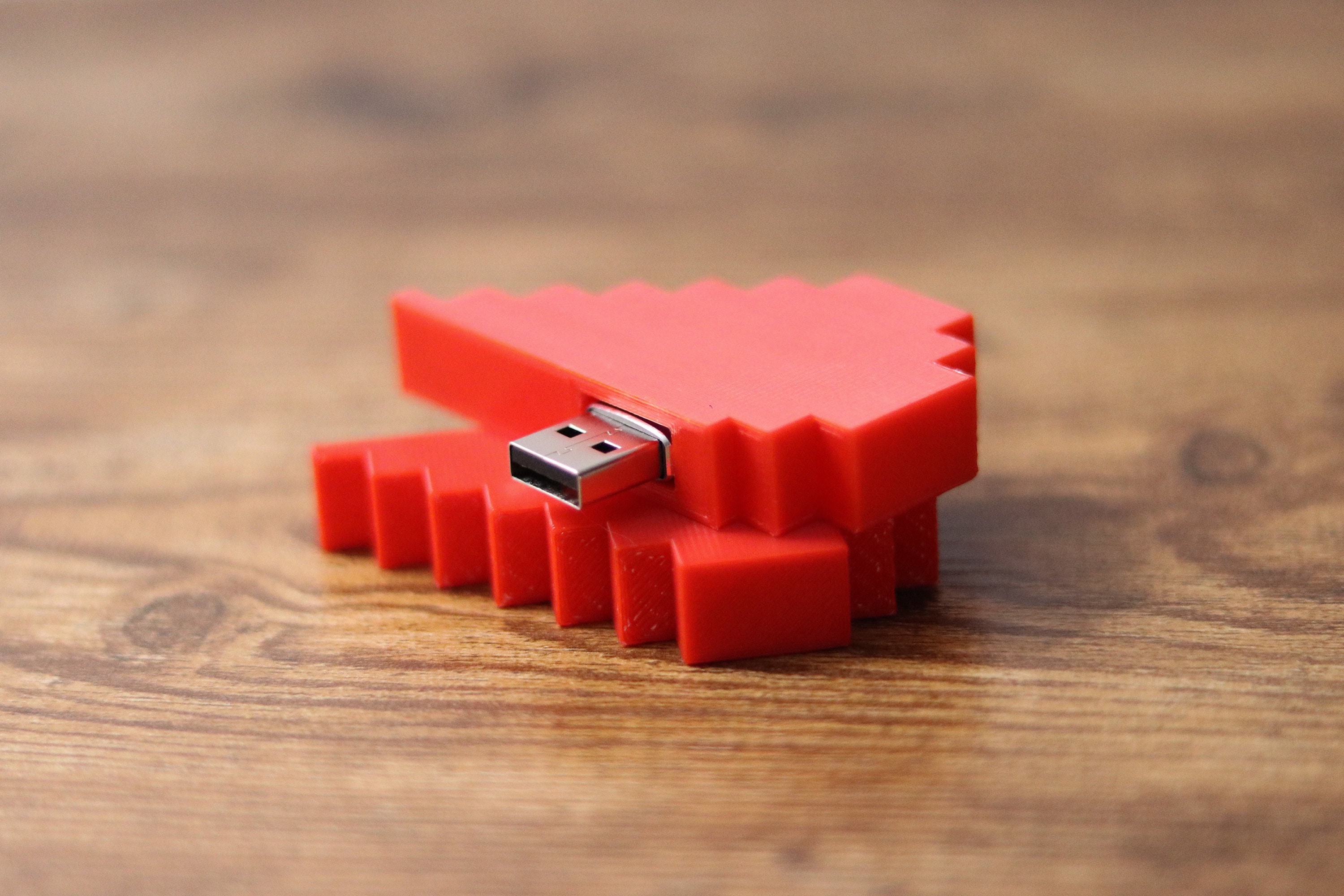 8-bit Heart USB Retro Heart USB Flash Drive 64 Gb Digital Heart Usb ...