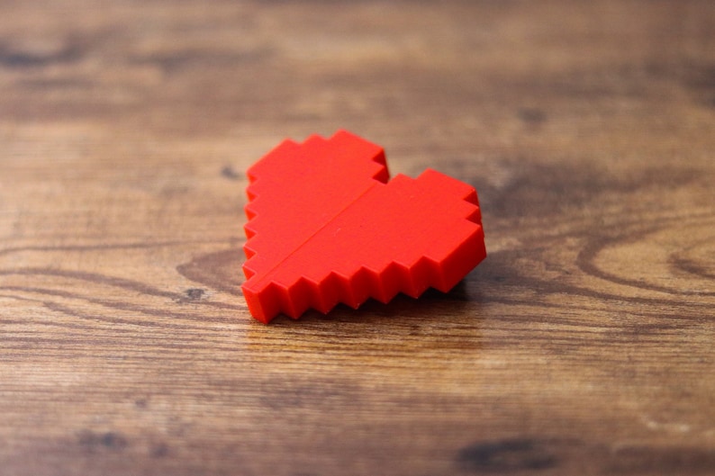 8-bit Heart USB Retro Heart Usb Flash Drive 64 Gb Digital - Etsy