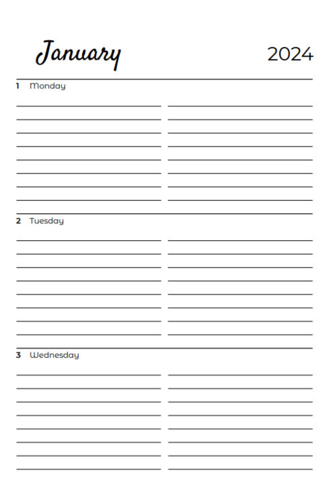 Digital 2024 Weekly Planner - Etsy