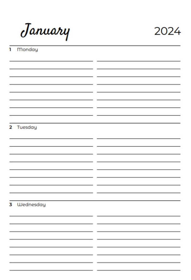 Digital 2024 Weekly Planner - Etsy