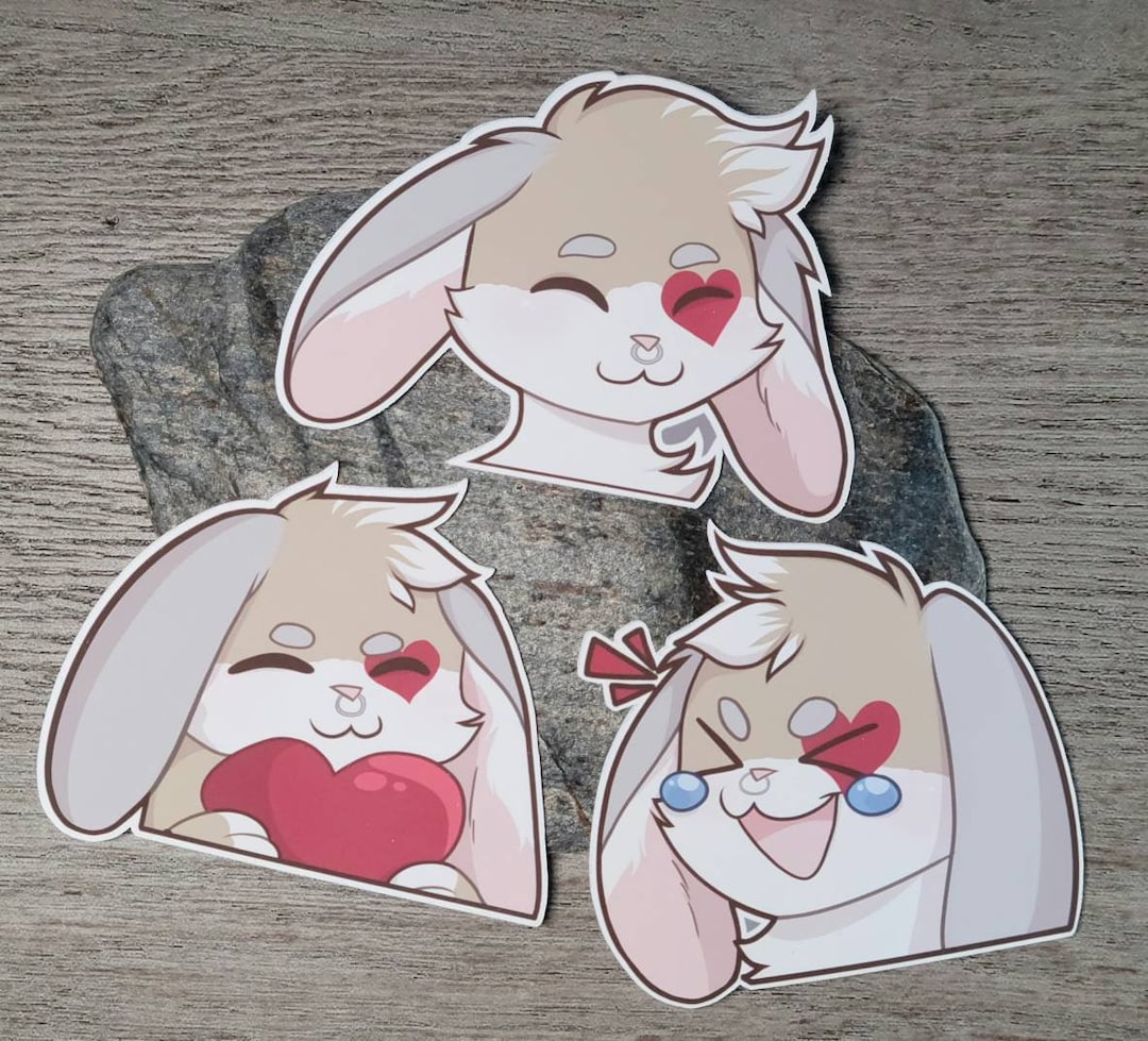 Bunny Emoji Stickers! - Etsy