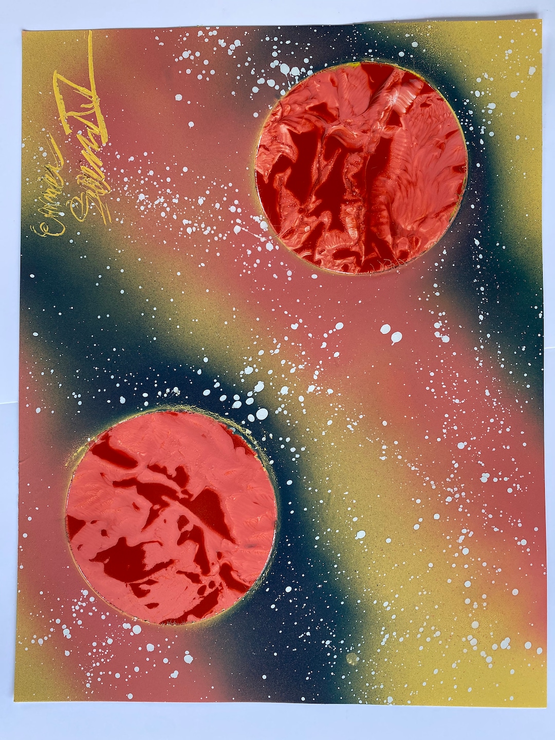 Planet Spray Paint Art - Etsy