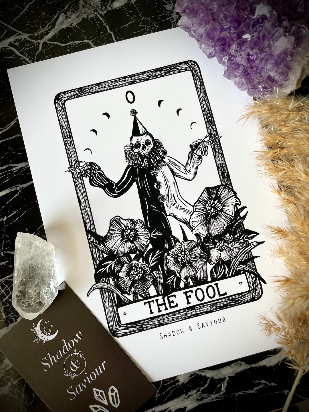 0 THE FOOL Tarot Card A5 Art Print Only Major Arcana Celestial ...