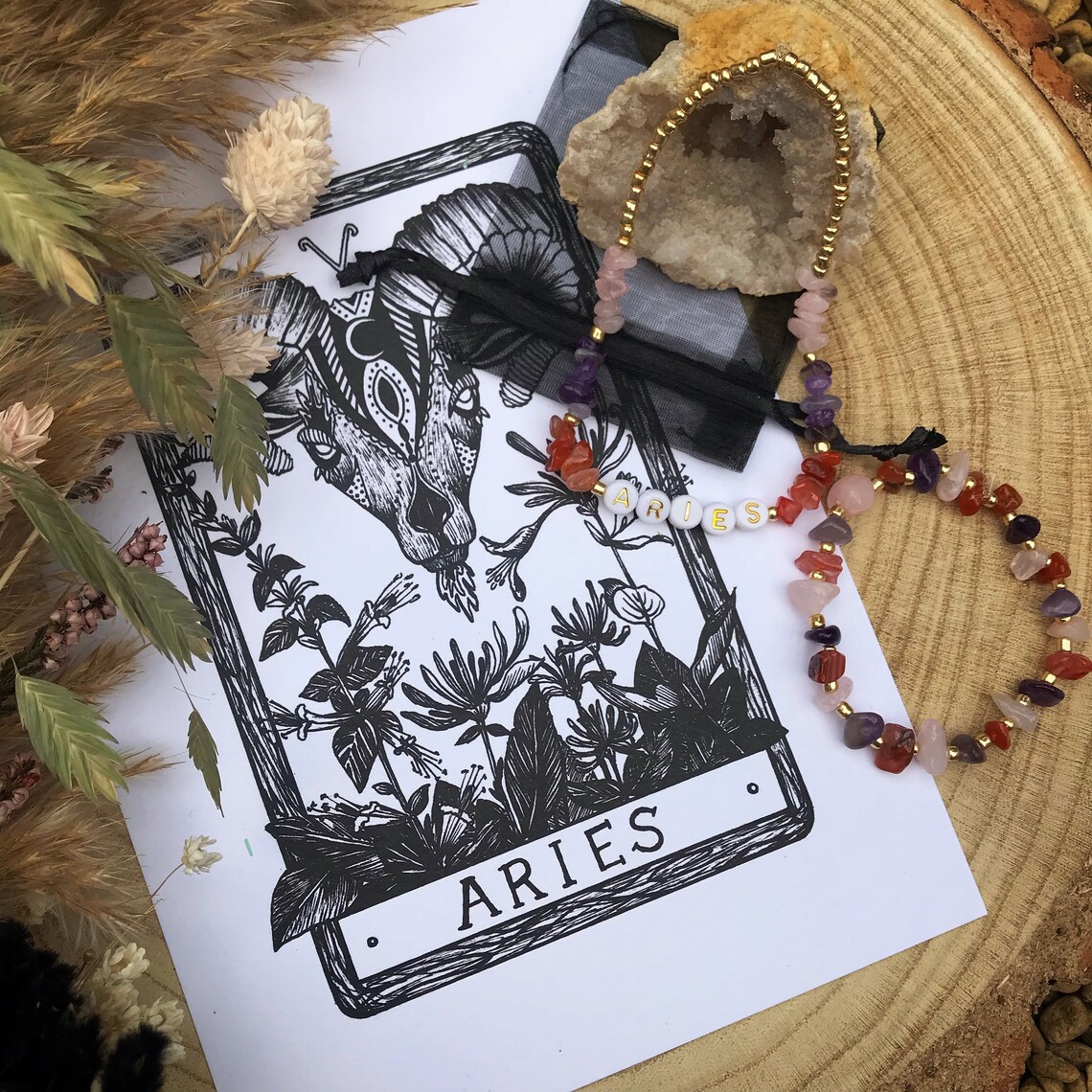 ARIES Zodiac Tarot Card A5 Art Print Only Celestial Astronomy - Etsy