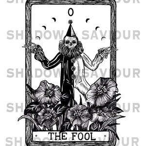 0 THE FOOL Tarot Card A5 Art Print Only Major Arcana Celestial ...