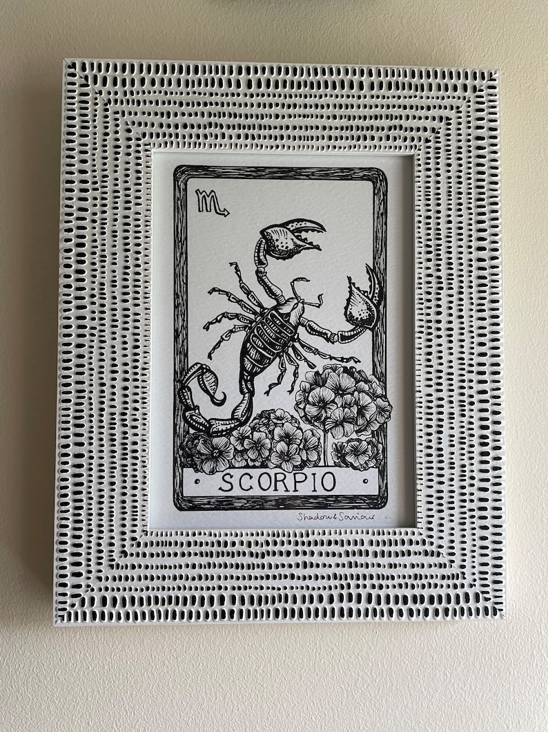 SCORPIO Zodiac Tarot Card A5 Art Print Only Celestial - Etsy