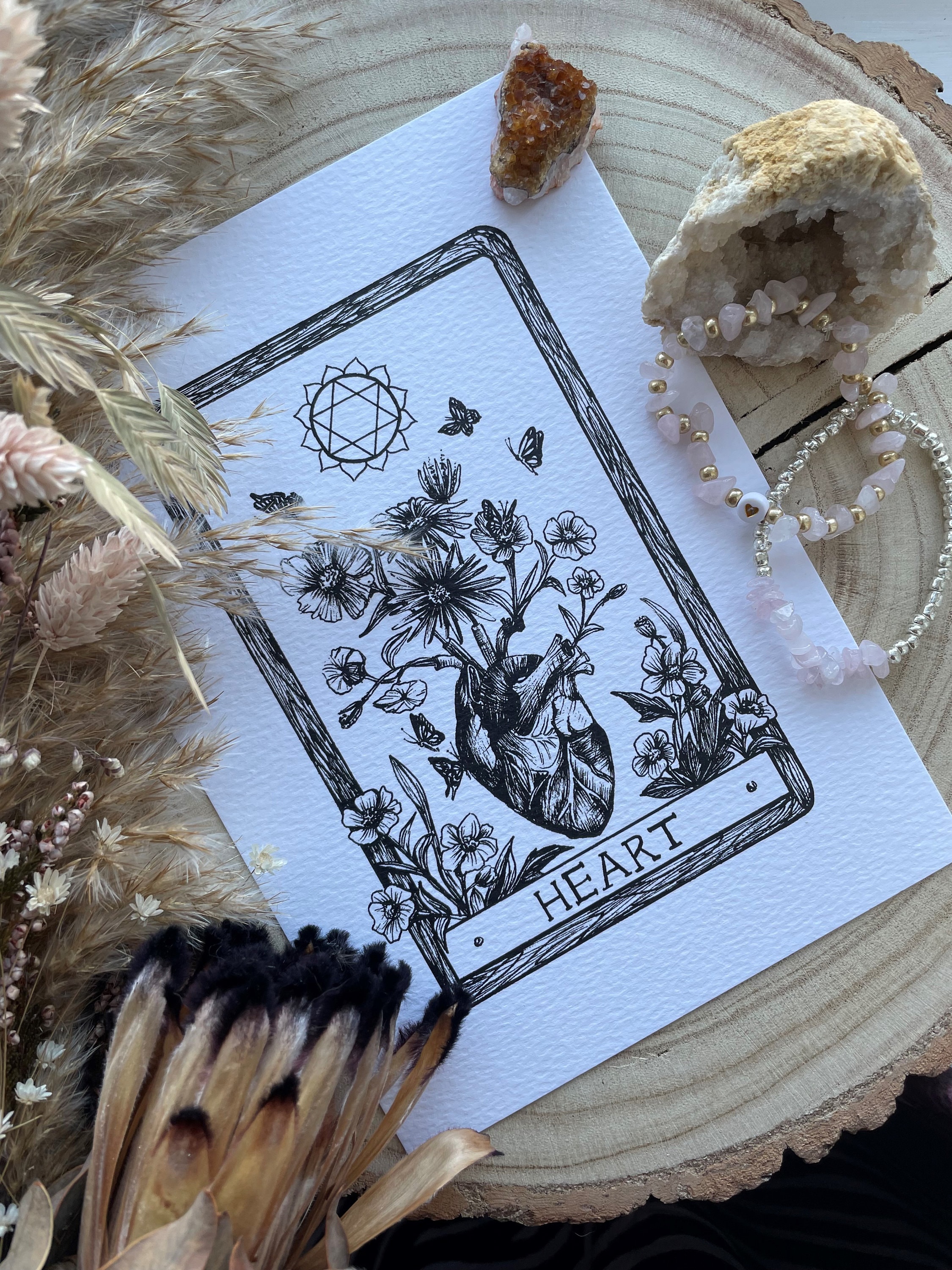HEART CHAKRA Tarot Card A5 Art Print Only Spiritual Celestial - Etsy