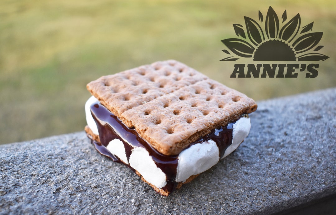 Faux Smore/chocolate Drip Graham Cracker Marshmallow/fake - Etsy