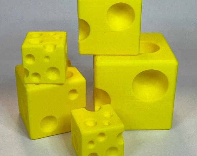 3D Printed Cheese Dice - 3 Sizes (see Item Details) - Etsy
