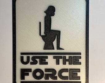 Use the Force 3D Printed Star Wars Themed Toilet Humor - Etsy