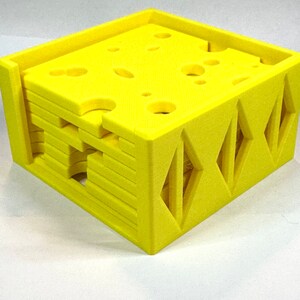 Square Cheese Coaster Set 3D Print - Etsy