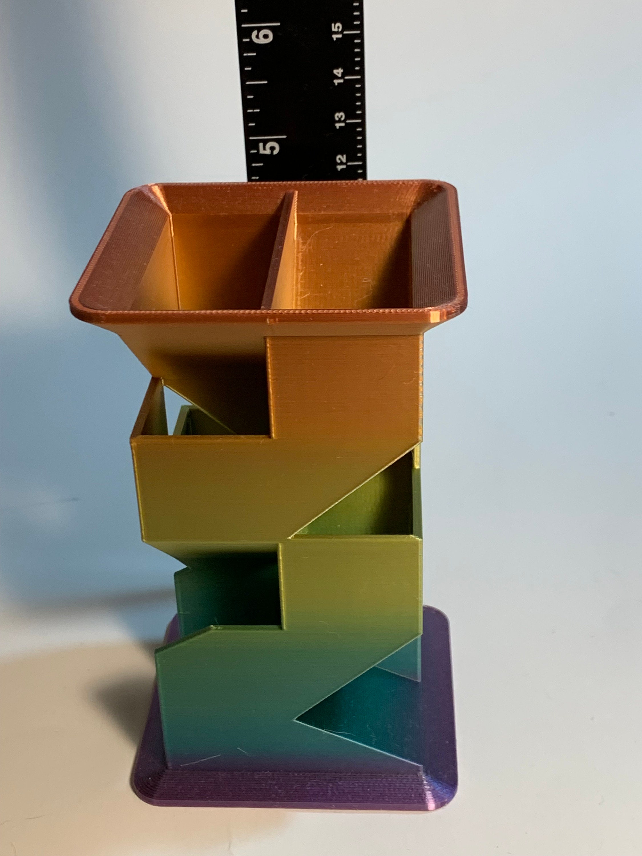Rainbow Compact Dice Tower 3D Printed - Etsy