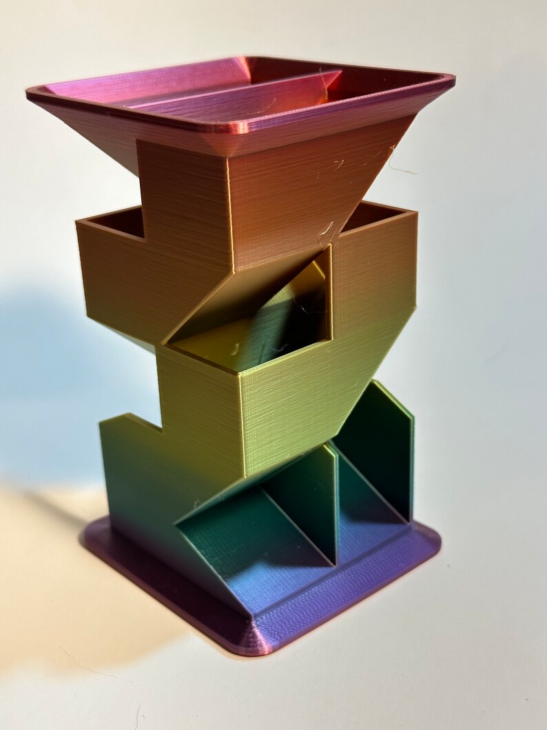 Rainbow Compact Dice Tower 3D Printed - Etsy