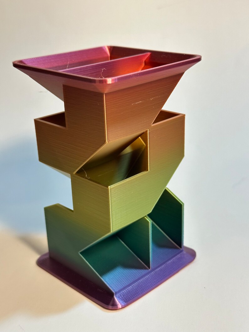 Rainbow Compact Dice Tower 3D Printed - Etsy