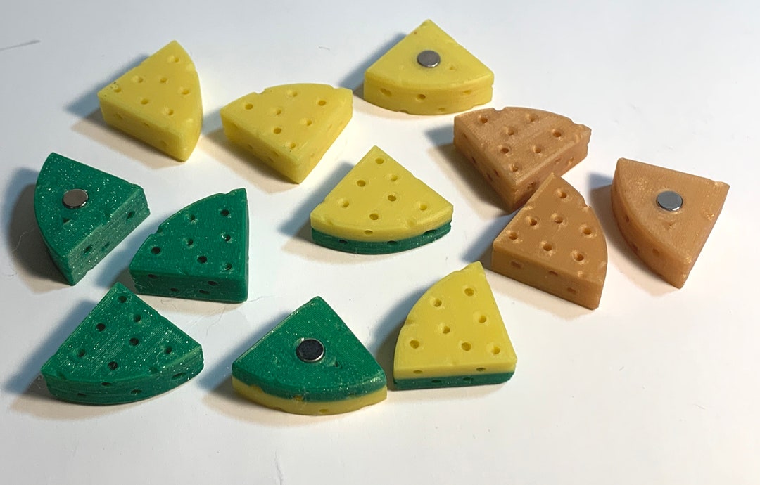 3D Printed Cheesehead Fridge Magnets - Etsy
