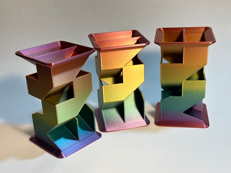 Rainbow Compact Dice Tower 3D Printed - Etsy