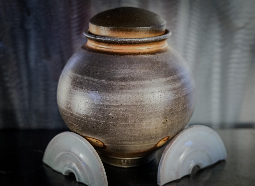 Fermentation Crock, 1 Gallon, Handmade Porcelain, With Fermentation ...