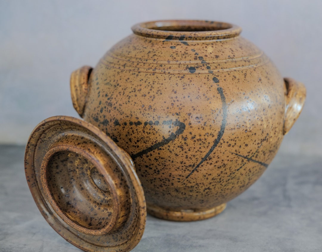 Onggi Jar, 2 Gallon Handmade Stoneware - Etsy