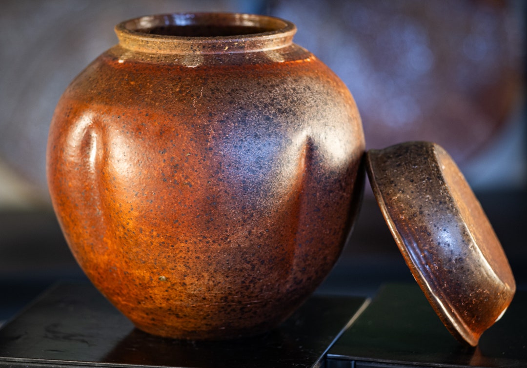 3 Quart Lidded Onggi Pot Stoneware Handmade - Etsy