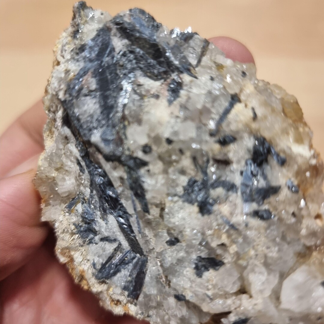 Stibnite Citrine Specimen - 253 GR Stibnite ANTIMONITE CRYSTAL From ...