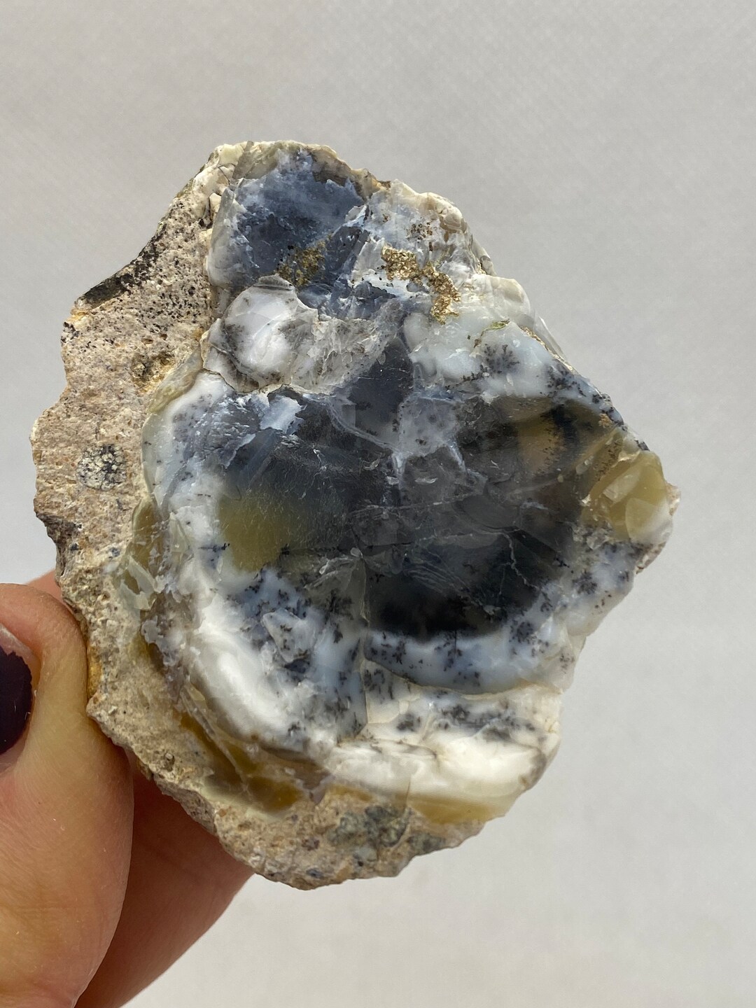 Raw Dendritic Opal Stone-natural Dendritic Opal 6 Cm -turkish Merlinite-healing Crystals and ...