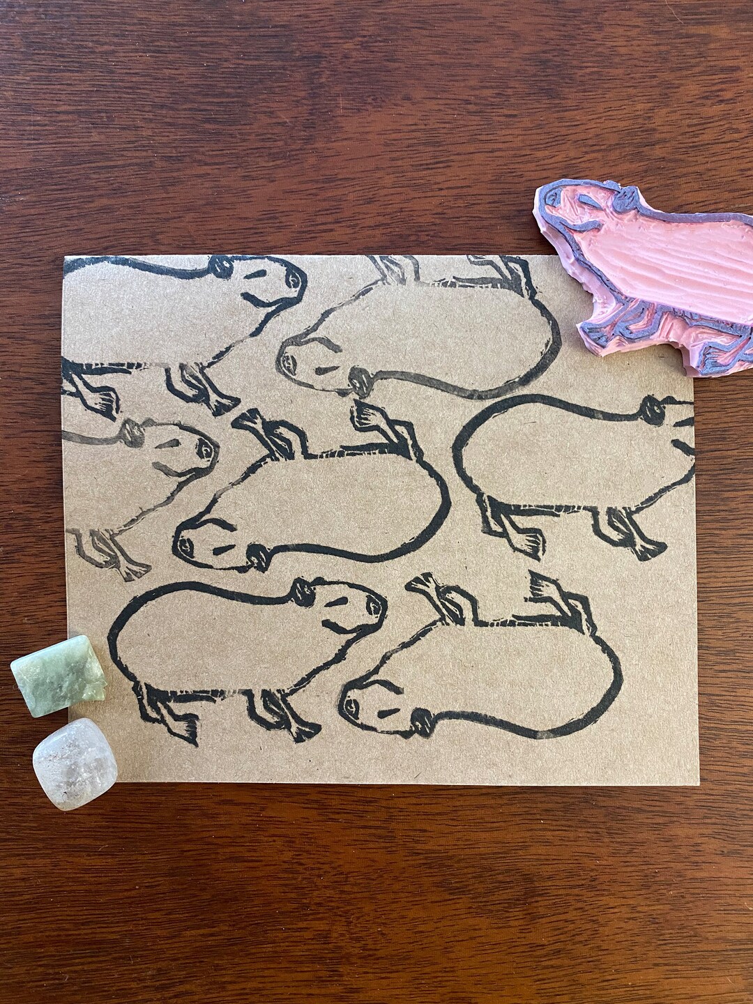 Capybara Stamp Hand Carved Custom Rubber Stamp Adorable and Unique - Etsy