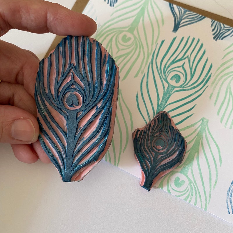 Peacock Rubber Stamp - Etsy