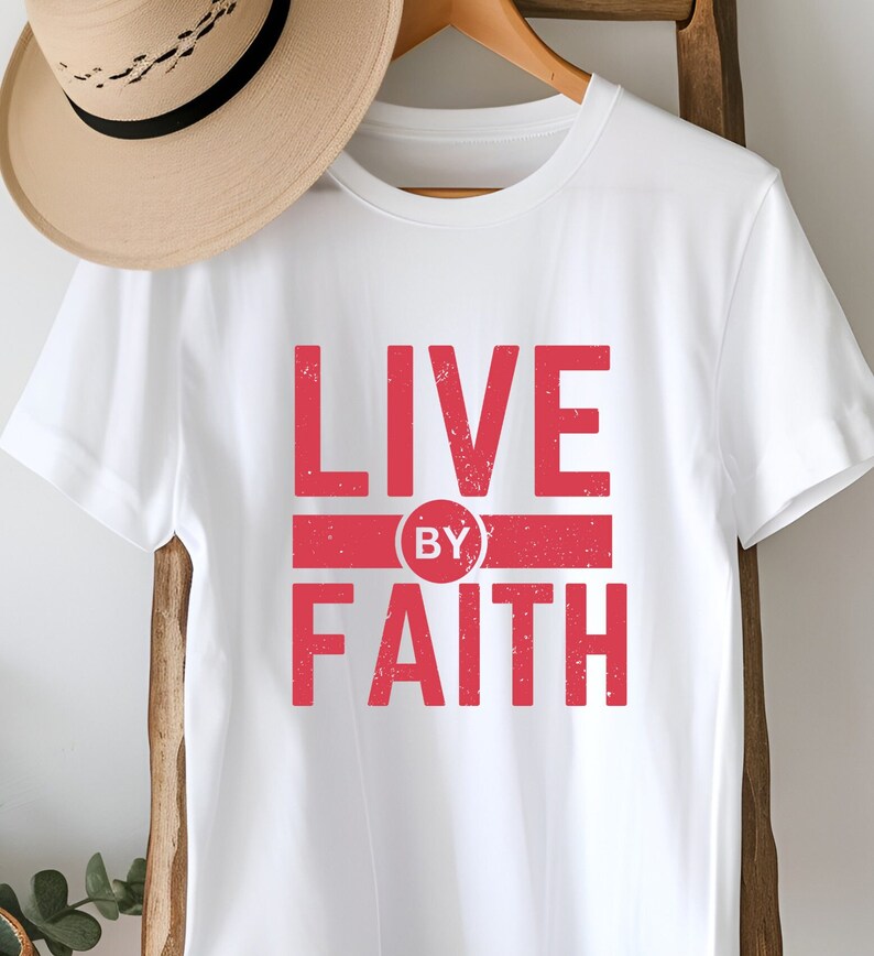 Live by Faith Short-sleeve Unisex T-shirt, Christian Clothes for Men ...