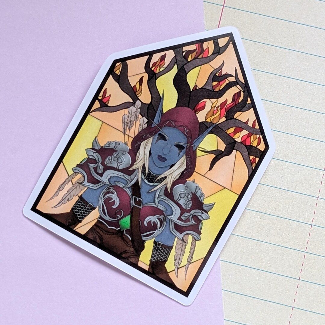 Sylvanas Stained Glass Sticker - Etsy