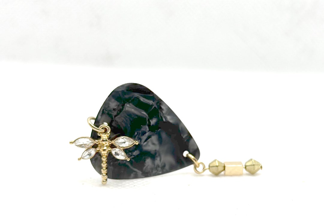Unique Guitar Pick Adjustable Dragonfly Dangle Ring - Etsy