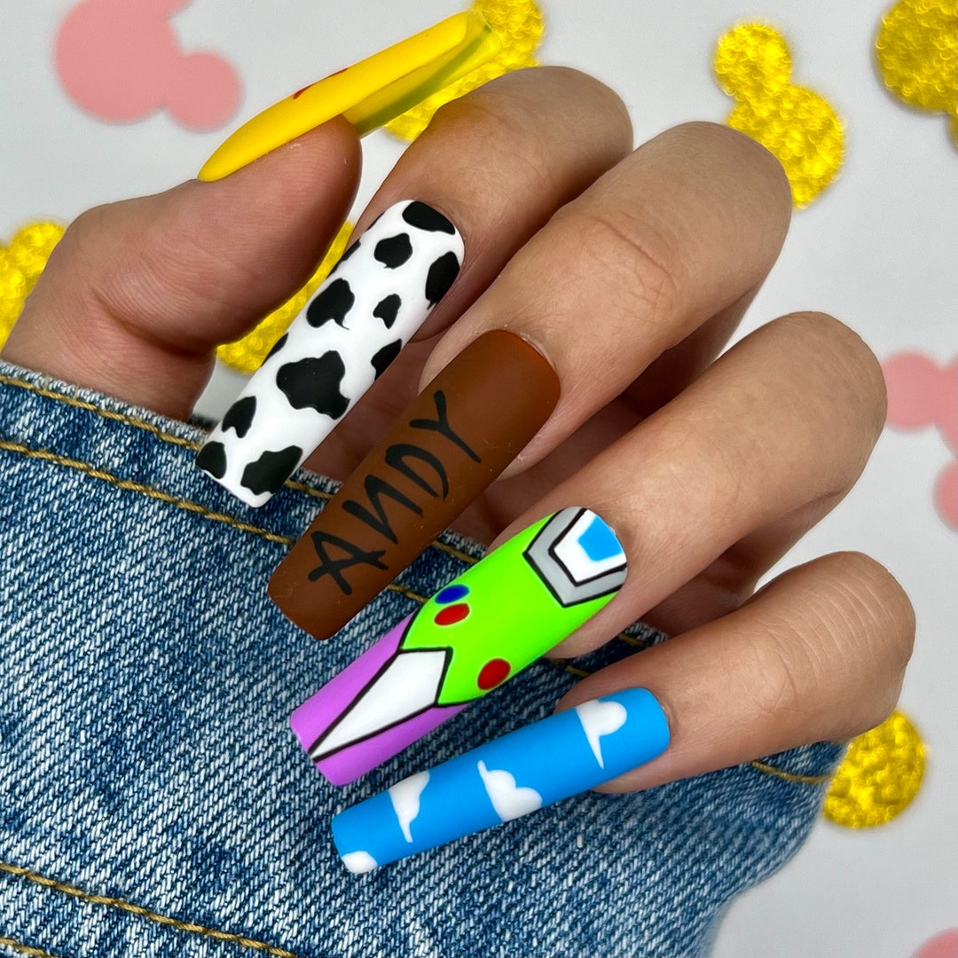 Disney Toy Story Press on Nails | Disney Nails | Disneyworld | Glue on ...