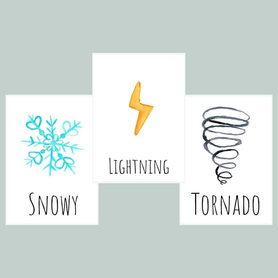 Weather Flashcards| Weather Cards| Montessori Homeschool Printable ...