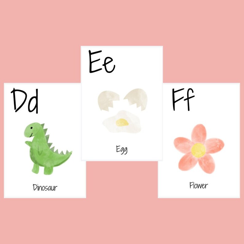 Alphabet Flashcards| ABC| Watercolor| Montessori Homeschool Printable ...