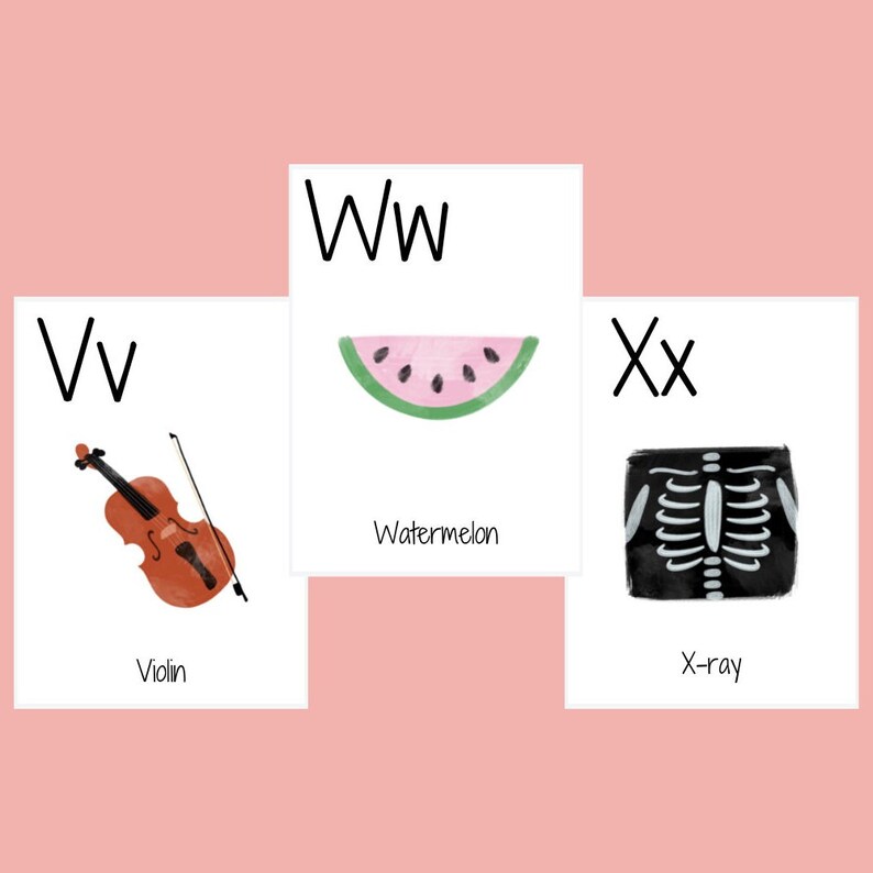 Alphabet Flashcards| ABC| Watercolor| Montessori Homeschool Printable ...