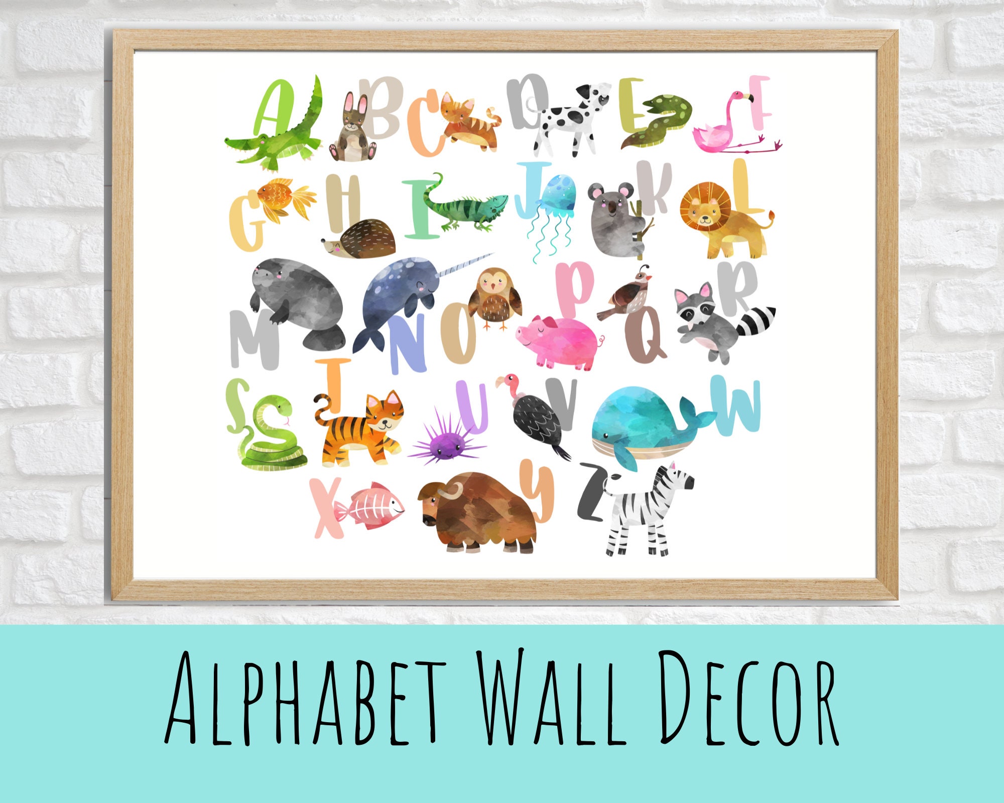 Alphabet Wall Decor| Printable| Educational| Montessori Homeschool ...