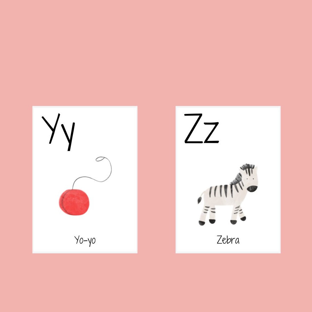 Alphabet Flashcards| ABC| Watercolor| Montessori Homeschool Printable ...