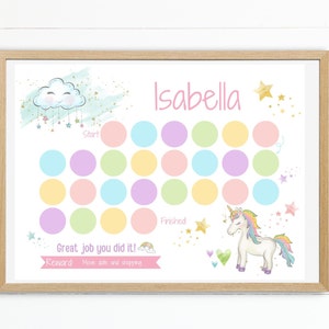 Reward Chart, Unicorn Reward Chart, Personalized, Sticker Chart, Potty ...