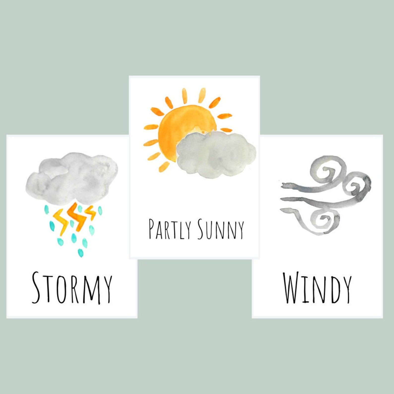 Weather Flashcards| Weather Cards| Montessori Homeschool Printable ...