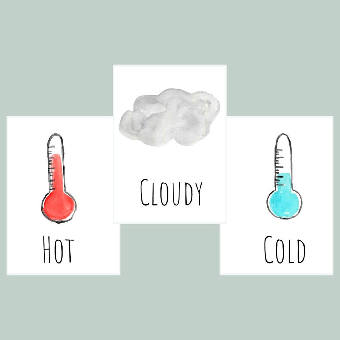 Weather Flashcards| Weather Cards| Montessori Homeschool Printable ...
