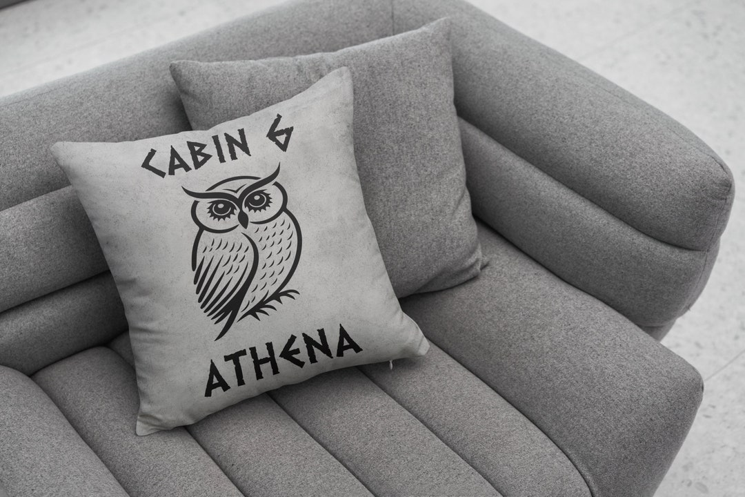 Camp Half Blood Cabins Cabin 6 Athena Pillow Cover Life Motto Pillow ...