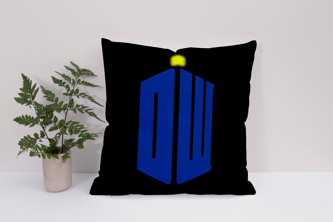 Doctor Who Pillow Cover Tardis Blue Box Life Motto Pillow Case ...