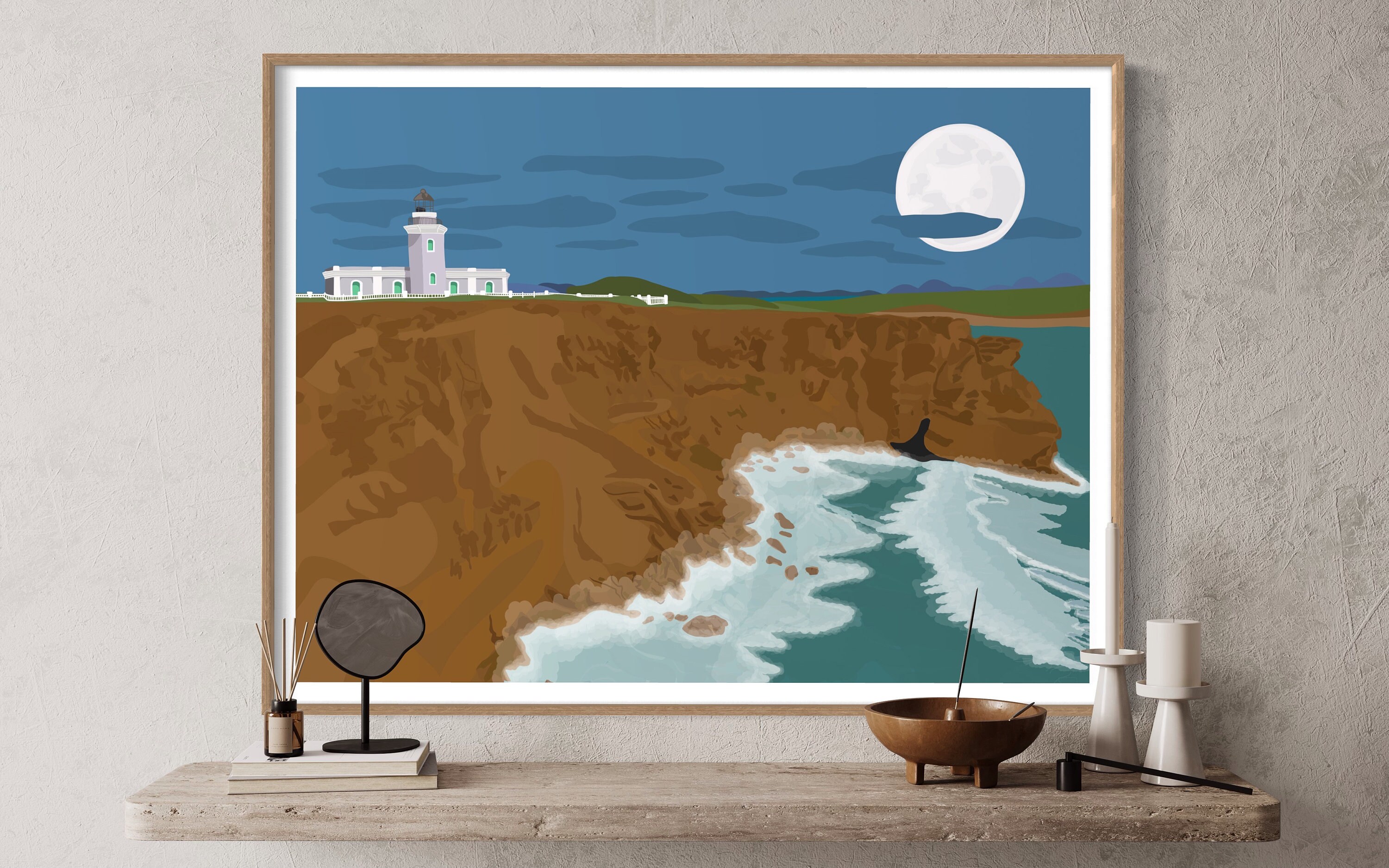 Faro Los Morillos Cabo Rojo Puerto Rico, Puerto Rico Art Poster ...