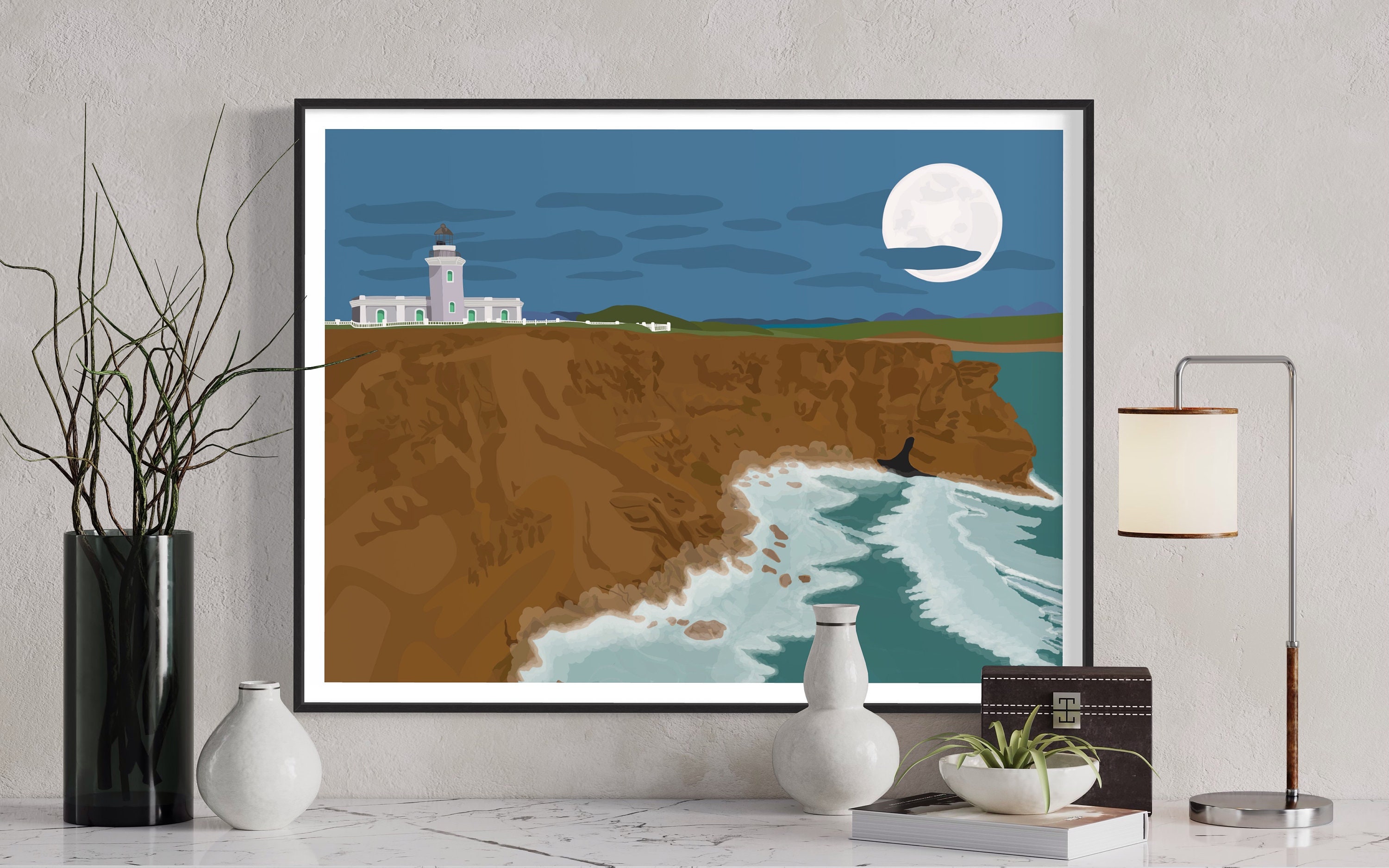 Faro Los Morillos Cabo Rojo Puerto Rico, Puerto Rico Art Poster ...